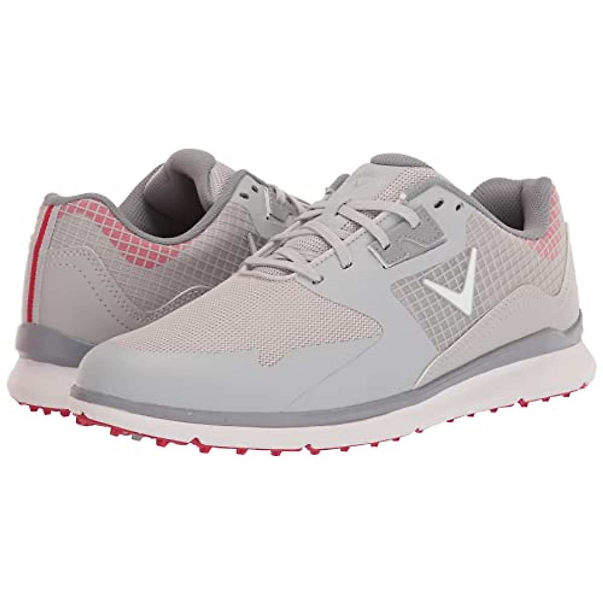 Callaway Men's Oceanside v2 Golf Shoe, Grey/Red, 10.5 Wide