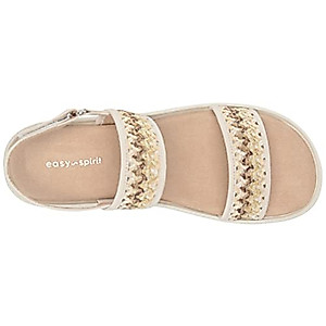 Easy Spirit Women's RAINA8 Wedge Sandal, Beige 110, 10 Wide