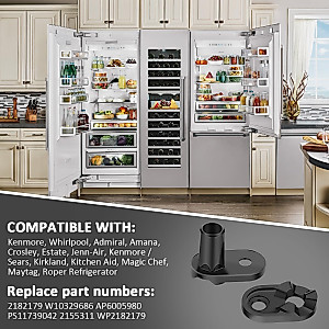 NOOTO 4318165 Refrigerator Door Closer Cam Kit Replacement Part for Whirlpool Kenmore KitchenAid Refrigerators WPW10329686 WP2182179 AP3103517 EA358690 PS358690