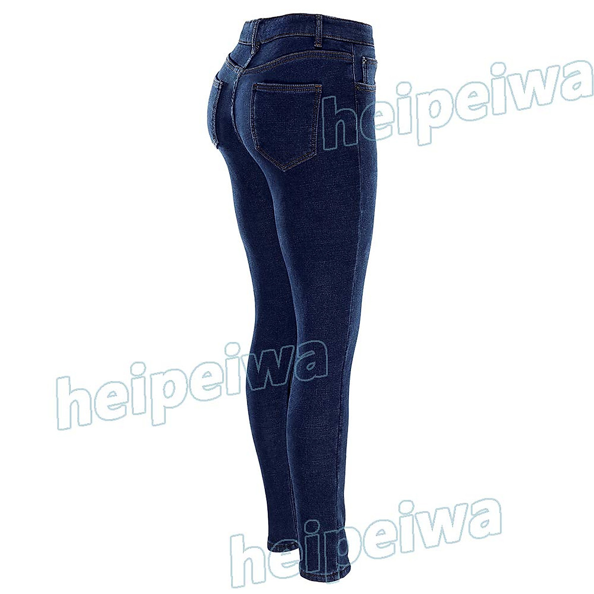 heipeiwa Womens Winter Jeans Fleece Lined High Waist Skinny Jeans Warm Denim Jeggings