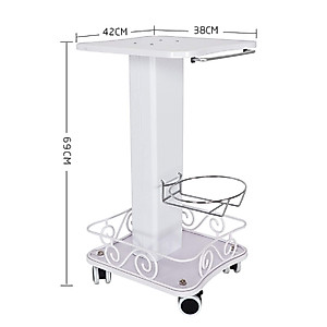 Beauty Salon Trolley Cart with Wheels and Large Storage Fence,Multil-Function Mobile Salon Spa Rolling Esthetician Cart Instrument Tray Hairdressing Service Cart Max Load 88lbs
