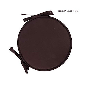 YITAQI Seat Pads Chair Cushion Cover Round Multicolor Garden Patio Home Kitchen Office Chair Indoor Outdoor Dining,Round(Deep Coffee 30x30cm)