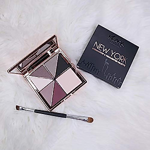 Klara Cosmetics New York Eyeshadow Highlight Palette Rosegold Shimmer Glitter Sparkle Luxury Versatile Crease-free easy-blend Long Lasting Full 100% Color Pigment, New York, 1 count