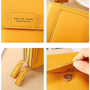 Eliaukly Touchscreen Phone Crossbody Bag for Women Cell Phone Purse Wallet with Multiple Credit Card Slots for iPhone15/15Pro etc. Blue