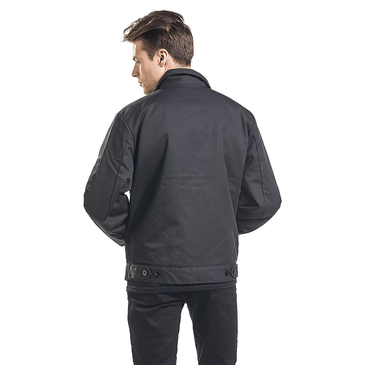 Dickies mens Eisenhower Front-zip athletic insulated jackets, Black, XX-Large US