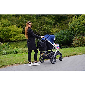 Dream Embroidery PERSONALIZED Large Diaper Bag Messenger Bag Baby Shoulder Bag Monogram (Black)