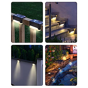 BLEAKTEIR 16Pack Solar Deck Lights LED Step Fence Lights Indoor/Outdoor Waterproof Stair Lights Motion Sensor Wireless Battery Operated Use for Wall, Patio, Garden, Yard and Driveway etc(Warm White)