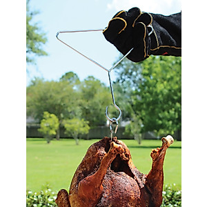 King Kooker Turkey Rack and Lifting Hook Kit. For use with King Kooker Turkey Fryer Packages, Chrome