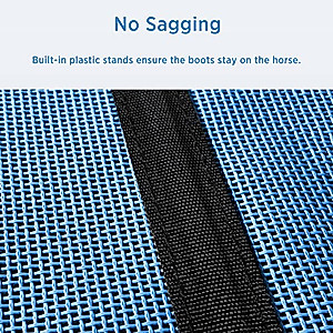 Rubor Mesh Fly Boots for Horse, Horse Leggins, Loose Fitting Fly Boots, Reduce Stomping, Horse Boots Leg Wraps Protection Gear Equine Set of 4 - Blue