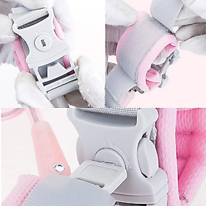 Anti Lost Wrist Link (8.2ft), Socub Breathable Toddler Leash Wrist for Child Safety, Wrist Link for Kids with Key Lock, Pink