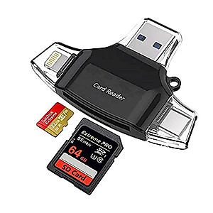 BoxWave Smart Gadget Compatible with Tera Android 11 Barcode Scanner (P400) - AllReader SD Card Reader, microSD Card Reader SD Compact USB - Jet Black
