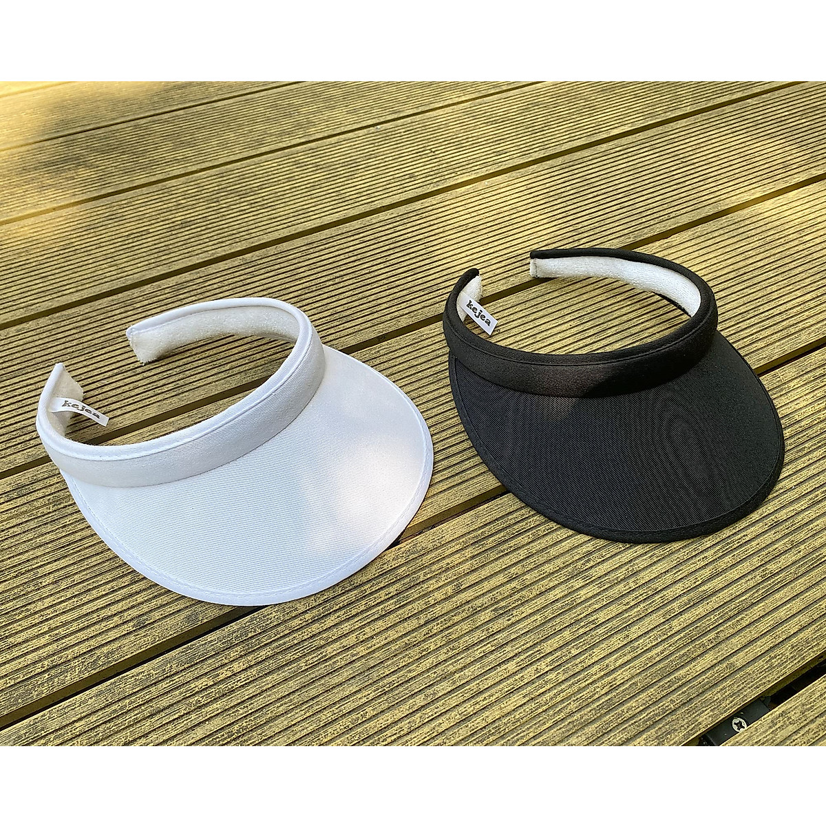 2 Pack Sun Visors Hat Women Men Clip On Visor-Hats Wide Brim Visor UV Protection Adjustable Outdoor Sports Tennis Beach Running Travel Golf Caps Headwear Black