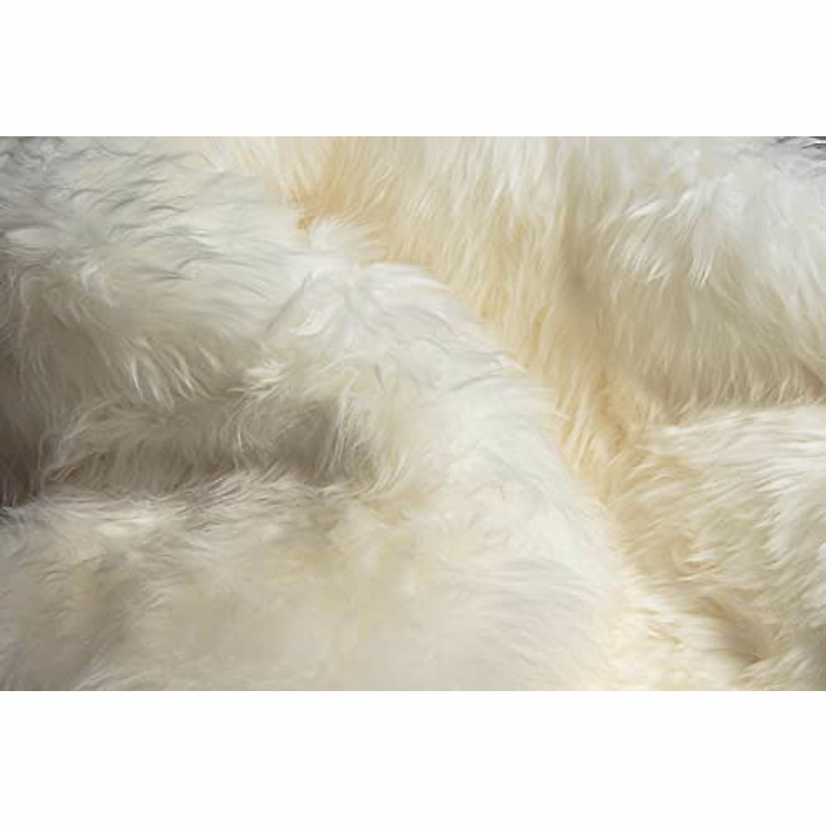 Natural Sheepskin Rug with Thick and Lush 2.5 Inch Pile | Fluffy, Hypoallergenic Sheep Fur Rug with Anti-Skid Back | 2 x 3 ft Small Sheepskin Wool Area Rugs, Natural