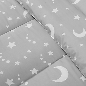Utopia Bedding All Season Moon Star Comforter Set with 2 Pillow Cases, 3 Piece Soft Brushed Microfiber Kids Bedding Set for Boys/Girls, Machine Washable (Twin)
