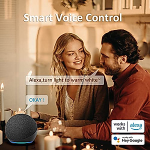 TECICO Smart WiFi Recessed Lights 6 Inch, Color Changing Smart Recessed Lighting RGBWW with Junction Box, 6500K Daylight, 15W 1100LM High Brightness, Dimmable WiFi Downlight,FCC,RoHS Certified (2PACK)