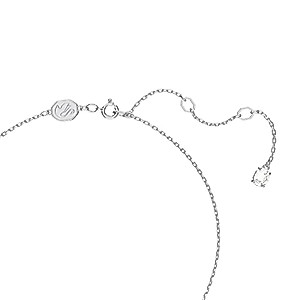 SWAROVSKI Stilla Pendant, Pear cut, White, Rhodium Finish