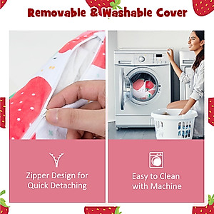 HONEY JOY Toddler Couch, Crown Shaped Kids Chair w/Bonus Pillow, Comfy Kids Playroom Furniture w/Velvet Cover & Extra Soft Foam, Lightweight Baby Sofa, Kids Sofa for Boys Girls (Pink Strawberry)