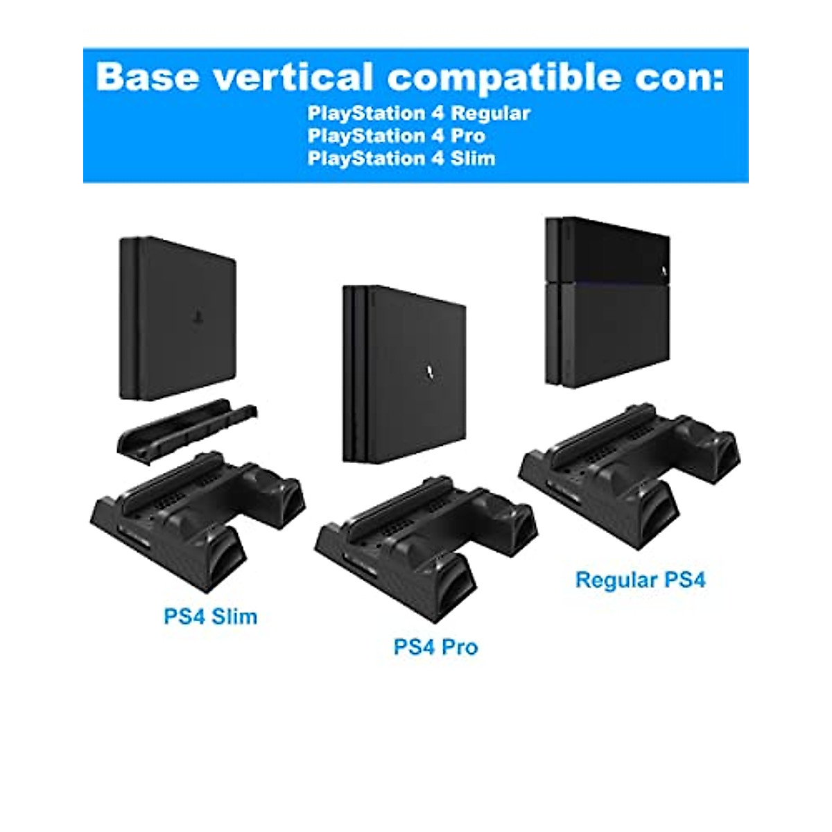 Vimi Base Cooler Ps4 Normal Pro Slim Charging Controls