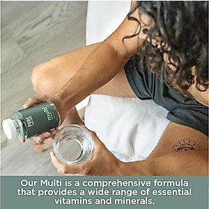 Pure for Men Multivitamin Supplement | Energy, Mood Support, Strong Bones, Antioxidants, Minerals | Vitamins A, B, C, D, Magnesium, Calcium | 42 Fruit & Vegetable Proprietary Blend | 120 Vegan Tablets