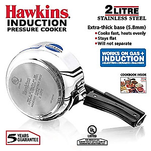 Hawkins B25 Pressure cooker, 2 Litre, Silver