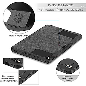 ZtotopCase iPad 9th/8th/7th Generation Case, [6 Magnetic Angles] Highly Protective & Shock Absorption Cover with Pencil Holder for iPad 10.2 Inch 2021/2020/2019 - Black