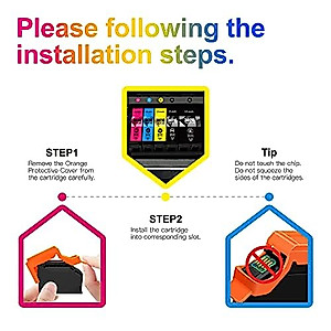 Uniwork Remanufactured 302XL Ink Cartridge Replacement for Epson 302XL 302 XL T302XL T302 to use with Expression Premium XP-6000 XP6000 XP-6100 Printer (PBK/BK/ C/M/Y, 5 Pack)
