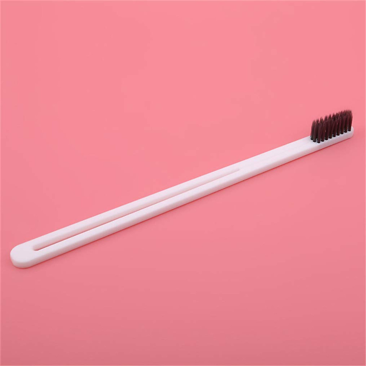 GUAngqi Simple Style Toothbrush Travel Portable Hygiene Oral Adults Disposable Toothbrush Hiking Tooth Brush Cleaning Tools Hotel Cheap Toothbrush,White,Plastic