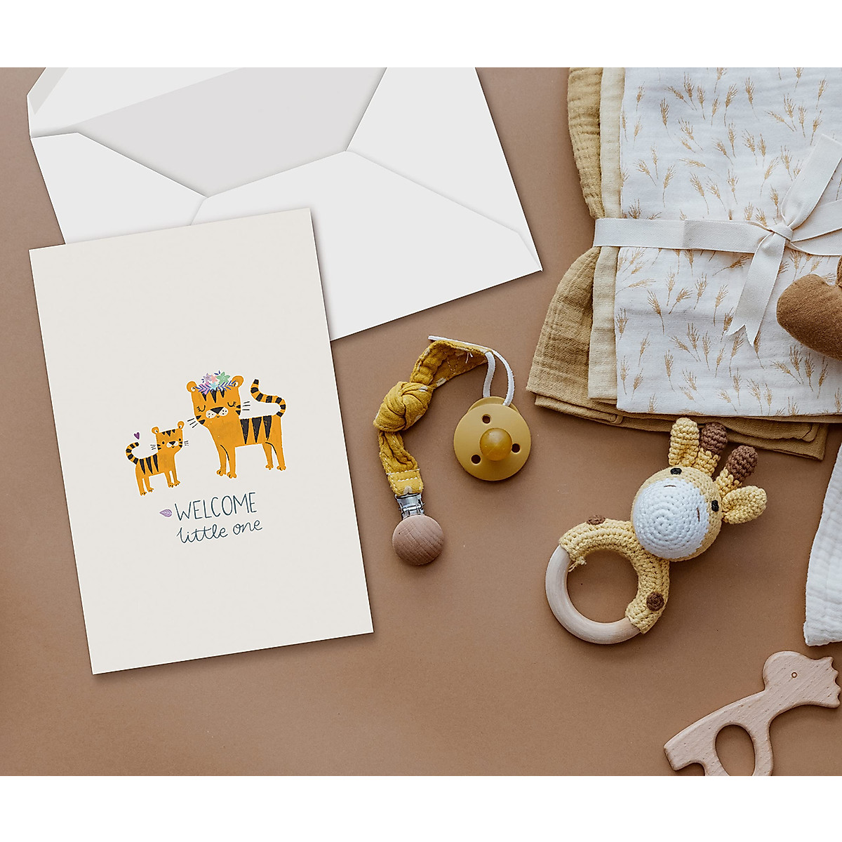 Better Office Products 25 Pack New Baby Congratulations Cards with Envelopes, Baby Shower Cards, Bulk Set, 4 x 6 Inch, 6 Cover Designs, New Baby Girl and Boy Cards, Blank Inside