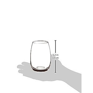 Luigi Bormioli Michelangelo 15.5 oz Stemless Glasses, 4 Count (Pack of 1), Clear