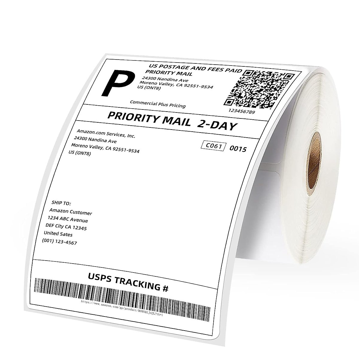 BLVD-LPF OBEY YOUR LUXURY 4"x6" Direct Thermal Shipping Labels, 250 Labels/1 Roll, Perforated, Address Mailing Postage Paper Roll Compatible with MUNBYN, Jadens, Jiose Printer, Strong Adhesive (1)