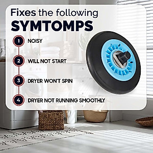 UPGRADED DC97-16782A Dryer Drum Support Roller by Seentech - Compatible with Samsung Dryer– Replaces: DC97-07523A DC97-07523B PS4221885 AP5325135 DC97-16782A – Pack of 4