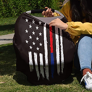 Independence Day Baby Nursing Cover Carseat Canopy Patriotic Stars American Blue Red Lines Flag Breathable Privacy Breastfeeding Scarf Multi Use Car Seat Covers for Boys or Girls