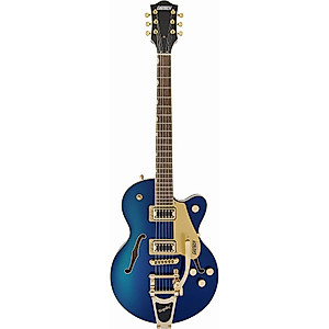 Gretsch G5655TG Electromatic Center Block Jr. Azure Metallic w/Bigsby & Black Top Broad'Tron Pickups