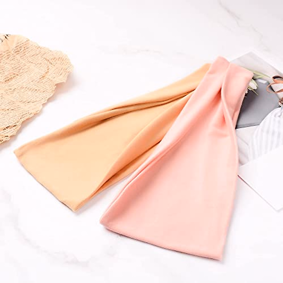 Jesries Headbands for Women Non Slip Turban Hair Wrap Elastic Hair Bands Workout Running Headwrap Sweat Yoga Head Bands for Girls