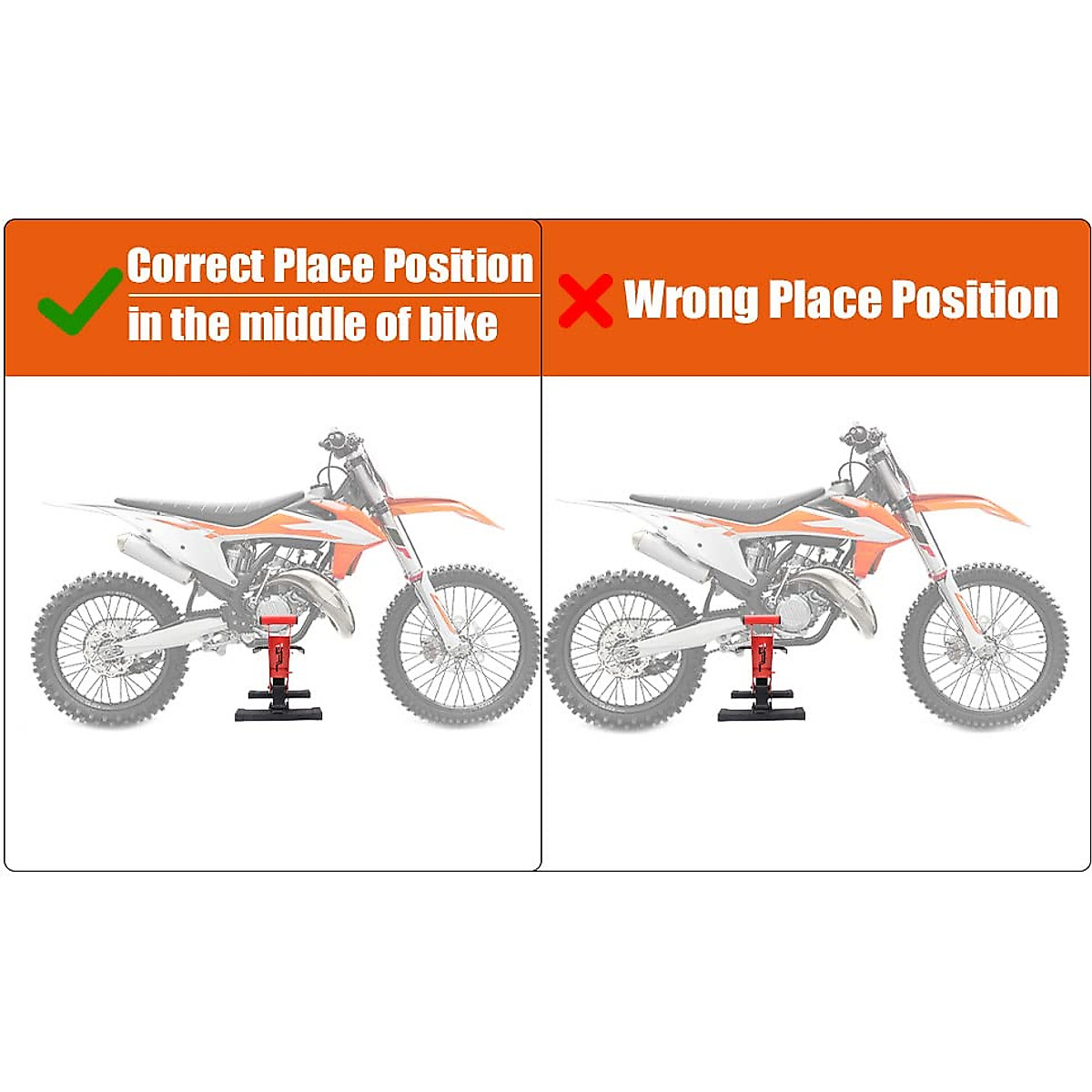 JFG RACING Motorcycle Dirt Bike Stand Lift Jack Hoist Table Height Adjustable Lifting Stand,Ideal for Dirt Pit Bike Repair&Maintainance,Dirt Bike Accessories