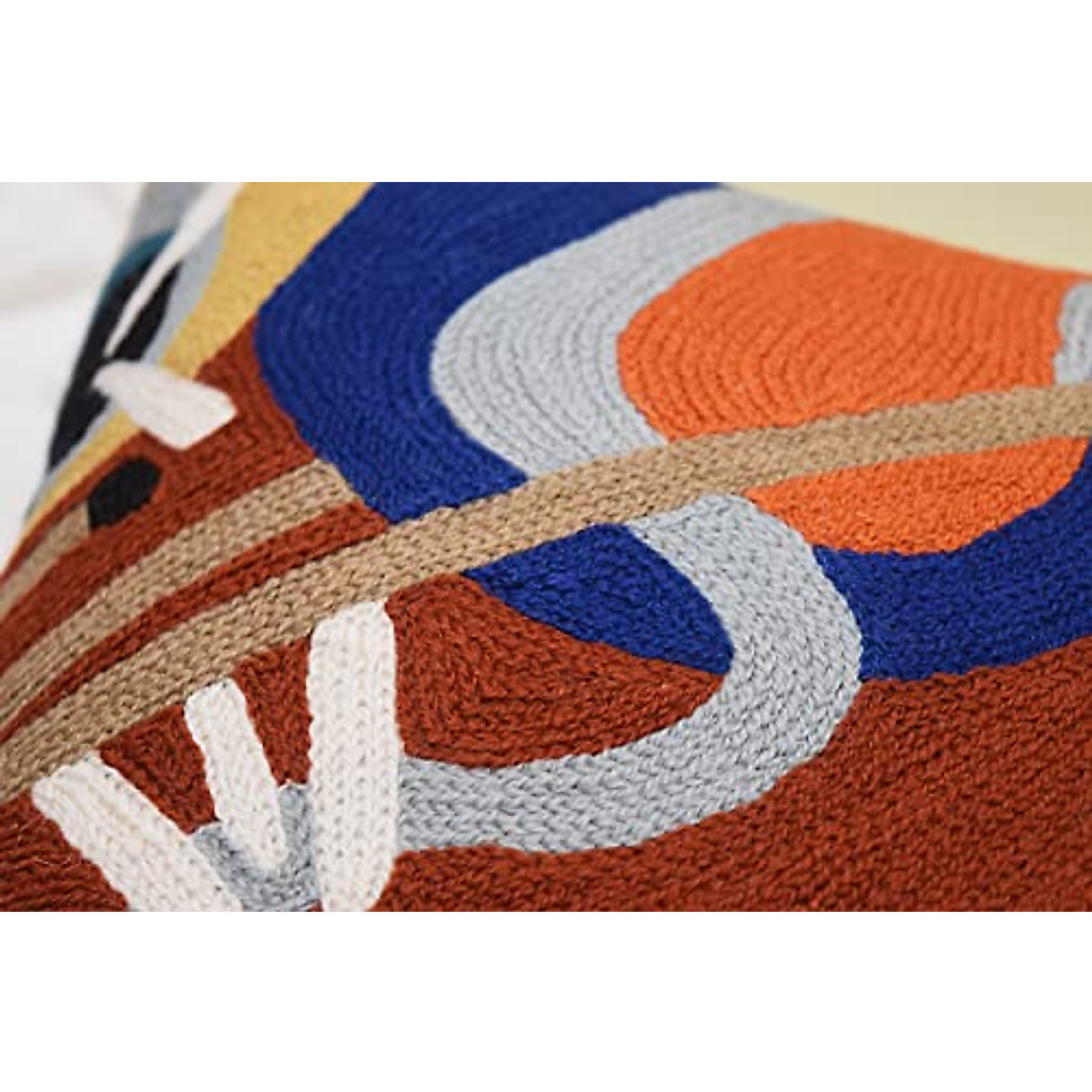 Kandinsky Modern Throw Pillow Cover - Red Intuitive | Abstract Pillow | Modern Couch Pillow| Contemporary Pillows | Outdoor Pillow | Mid Century Chair Cushions | Handmade Wool Size 18x18