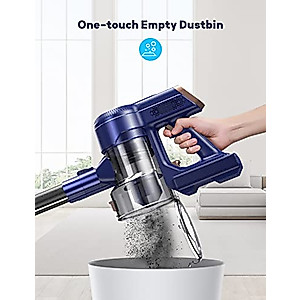 Voweek Cordless Vacuum Cleaner, 6 in 1 Lightweight Stick Vacuum Cleaner with 3 Power Modes, LED Display, Powerful Stick Vacuum Up to 45min Runtime, Vacuum Cleaner for Hardwood Floor Pet Hair Home Car