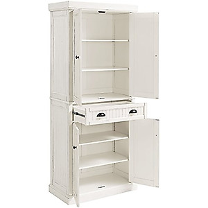 Crosley Furniture Seaside Kitchen Pantry Cabinet - Distressed White