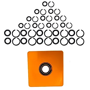 (10+10Sets) 1/2" and 3/8" Impact Wrench Retainer Rings Clip with O-ring, Compatible With Milwaukee Electric/Pneumatic Type Impact Wrench, Including Anvil Retaining Ring Install Tool