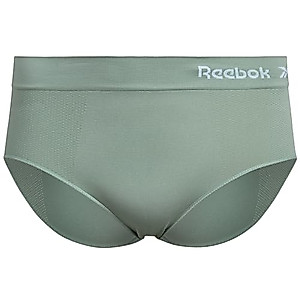 Reebok Women's Plus Size Hipster Panties - 4 Pack Performance Seamless Underwear for Women, Made to Fit Your Curves (1X-3X), Size 3X, Green/Lily/Black/Black
