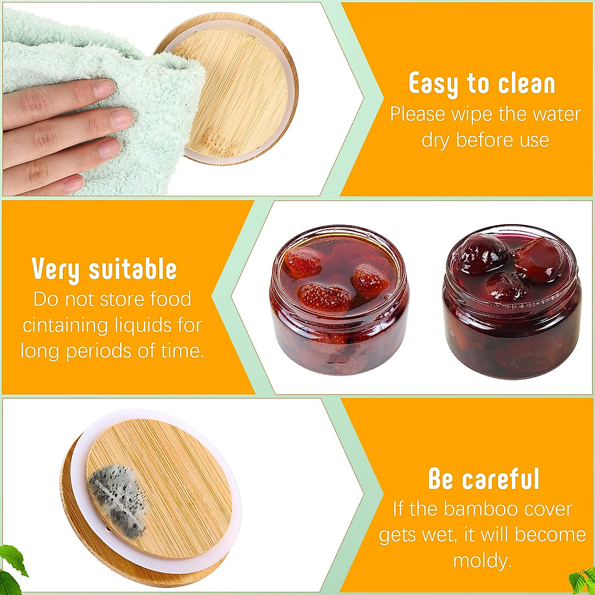 40 Pieces Bamboo Mason Jar Lids Storage Canning Jar Lids 20 Pcs Regular Mouth 20 Pcs Wide Mouth Wooden Mason Jar Lids Reusable Bamboo Lids for Mason Jars for Home Kitchen, 2 Sizes