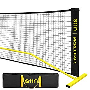 A11N Portable Pickleball Net System, Designed for All Weather Conditions with Steady Metal Frame and Strong PE Net, Regulation Size Net with Carrying Bag