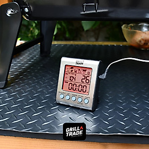 Grill Trade Instant Digital Meat Thermometer with Probe - Electric Meat Temperature Probe in Celsius for Grill, BBQ Smoker, Cooking, Oven - Waterproof & Heat Resistant with Backlight & Calibration