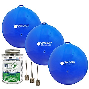 Deer Fly Ball Starter Kit, 3 Pack - Odorless Eco-Friendly Biting Fly and Insect Killer with NO Pesticides or Electricity Needed, Kid and Pet Safe