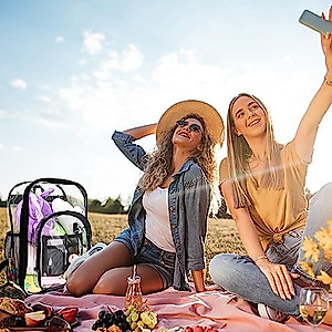 Adatos clear backpack, lunch box and pencil pouch for school, transparent backpack, clear lunch bag, clear pencil case