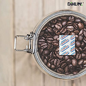 DIHUMK Oxygen Absorbers for Food Storage and Mylar Bags Vacuum Seal Long Term Containers Food Grade(400CC, 5Pcs Individual Packing, Total100)
