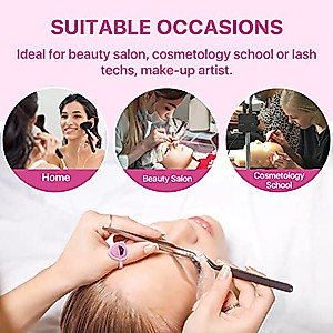 Glue Rings for Eyelash Extensions Glue Rings Pretty memory 100PCS Smart Lash Rings Blooming Eyelash Glue Holder Volume Fanning Cup for Lash Extension Supplies, Pink