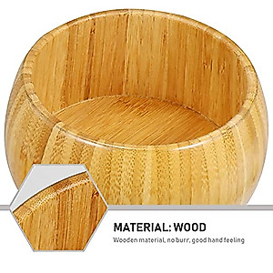 Cabilock Wooden Yarn Storage Bowl Wooden Knitting Bowls Crochet Yarn Holder Knitting Container Knitting Crochet Accessories with Lid