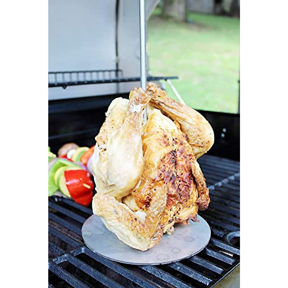 Darware Brazilian BBQ Skewer Set (9-Inch and 12-Inch Spikes), Vertical Barbeque Grilling Rack Meat Spit