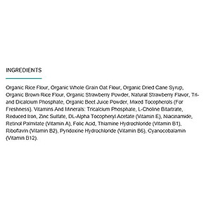 Plum Organics Baby Food Pouch | Super Puffs | Strawberry With Beet | 1.5 Ounce | 4 Pack | Organic Food Squeeze for Babies, Kids, Toddlers